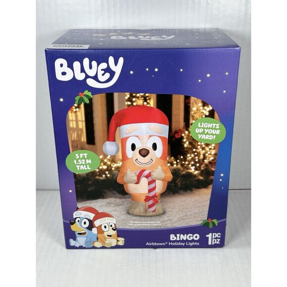 Gemmy | Holiday | 5 Ft Gemmy Bingo Bluey Christmas Airblown Inflatable ...